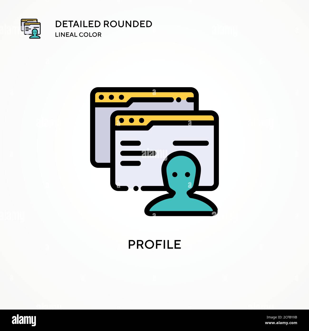 Profile vector icon. Modern vector illustration concepts. Easy to edit ...