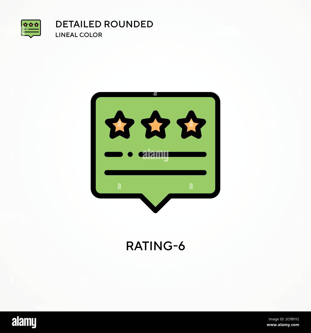 Rating-6 vector icon. Modern vector illustration concepts. Easy to edit ...