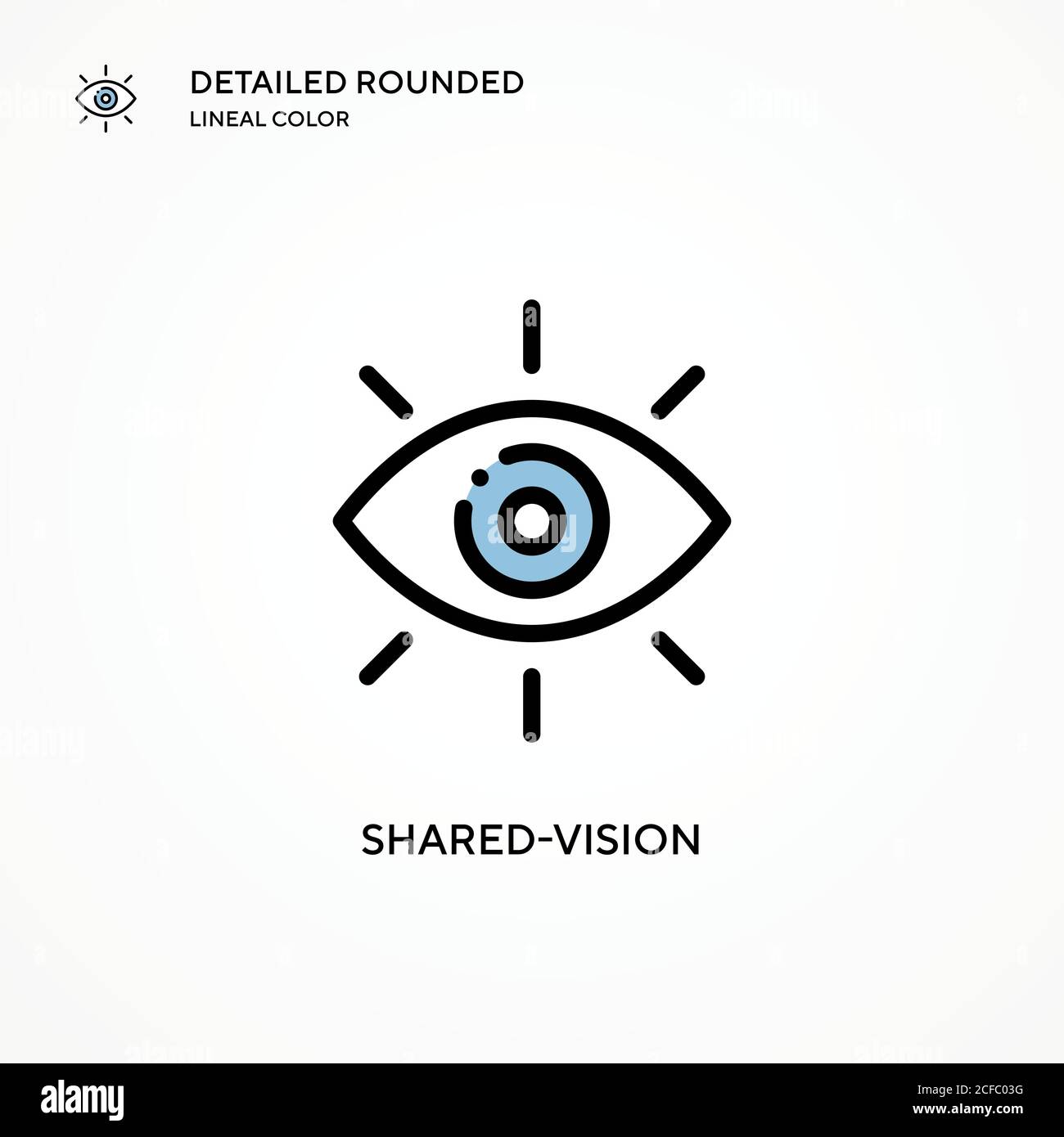 Shared-vision vector icon. Modern vector illustration concepts. Easy to ...