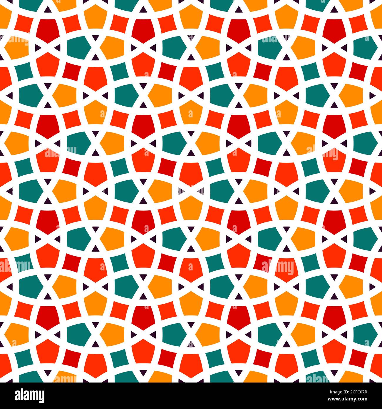 Traditional arabic tangled lattice pattern. Seamless vector background ...