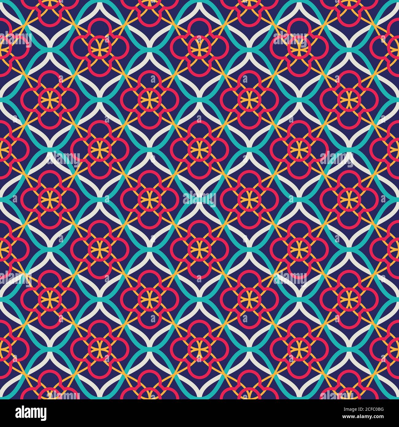 Traditional arabic tangled lattice pattern. Seamless vector background ...
