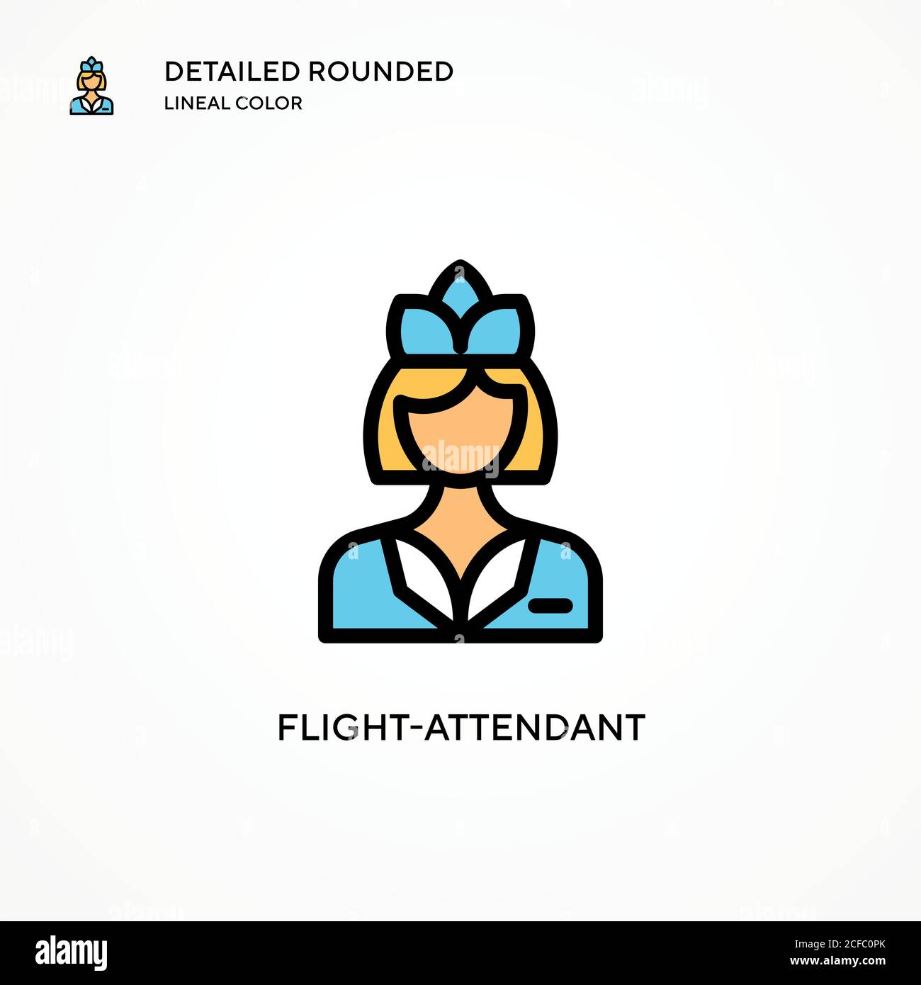 Flight-attendant vector icon. Modern vector illustration concepts. Easy ...