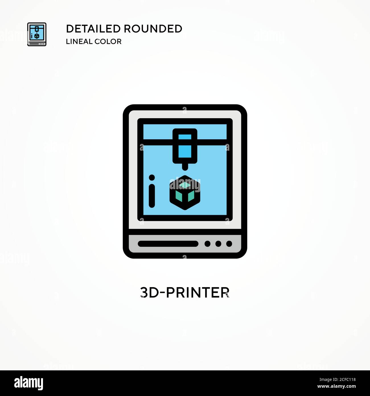 3d-printer vector icon. Modern vector illustration concepts. Easy to ...
