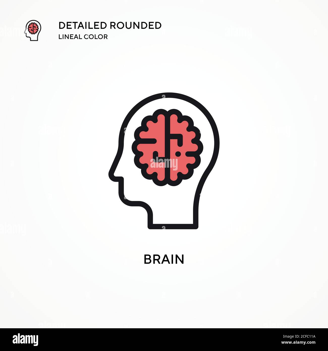 Brain vector icon. Modern vector illustration concepts. Easy to edit ...