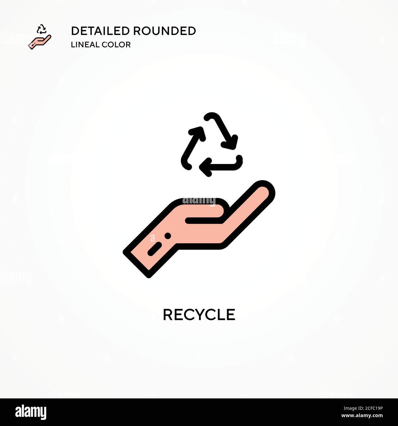 Recycle vector icon. Modern vector illustration concepts. Easy to edit ...