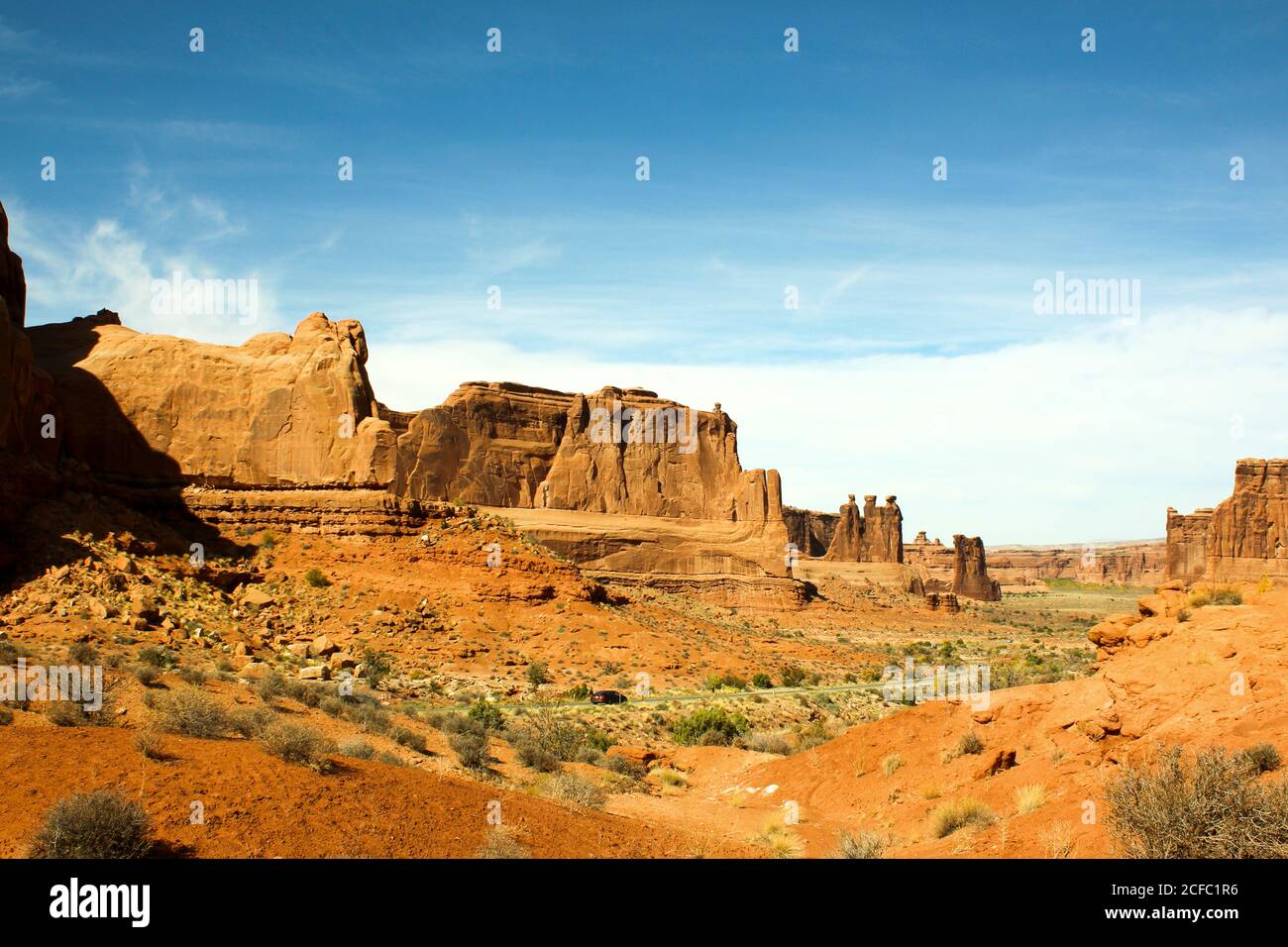 Arches National Park Utah USA orange rocks desert Stock Photo - Alamy