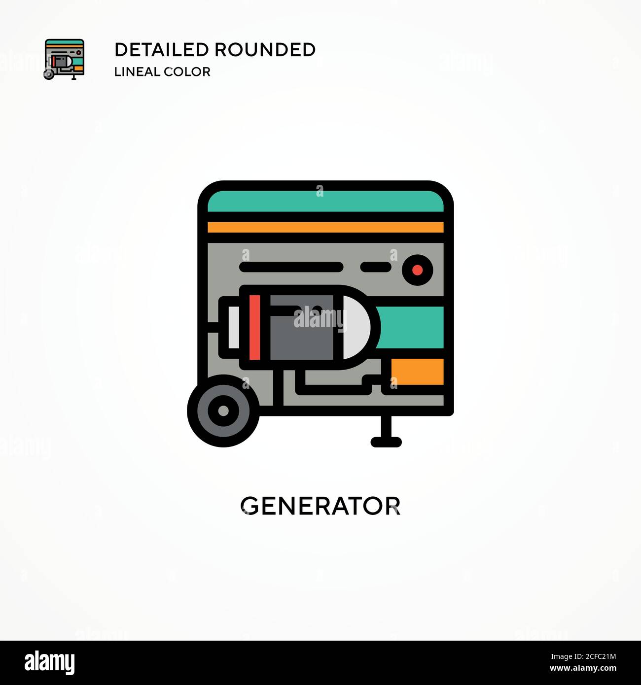 Generator vector icon. Modern vector illustration concepts. Easy to edit and customize Stock ...