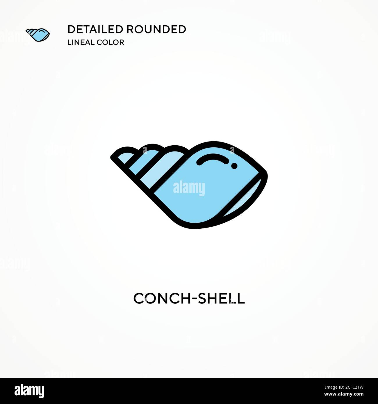 Conch-shell vector icon. Modern vector illustration concepts. Easy to ...