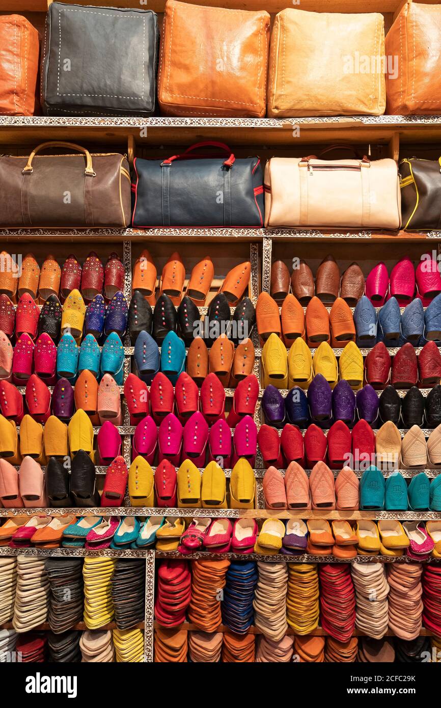 Fes, Fes el Bali Medina, leather shop, morocco,fes, North Africa ...