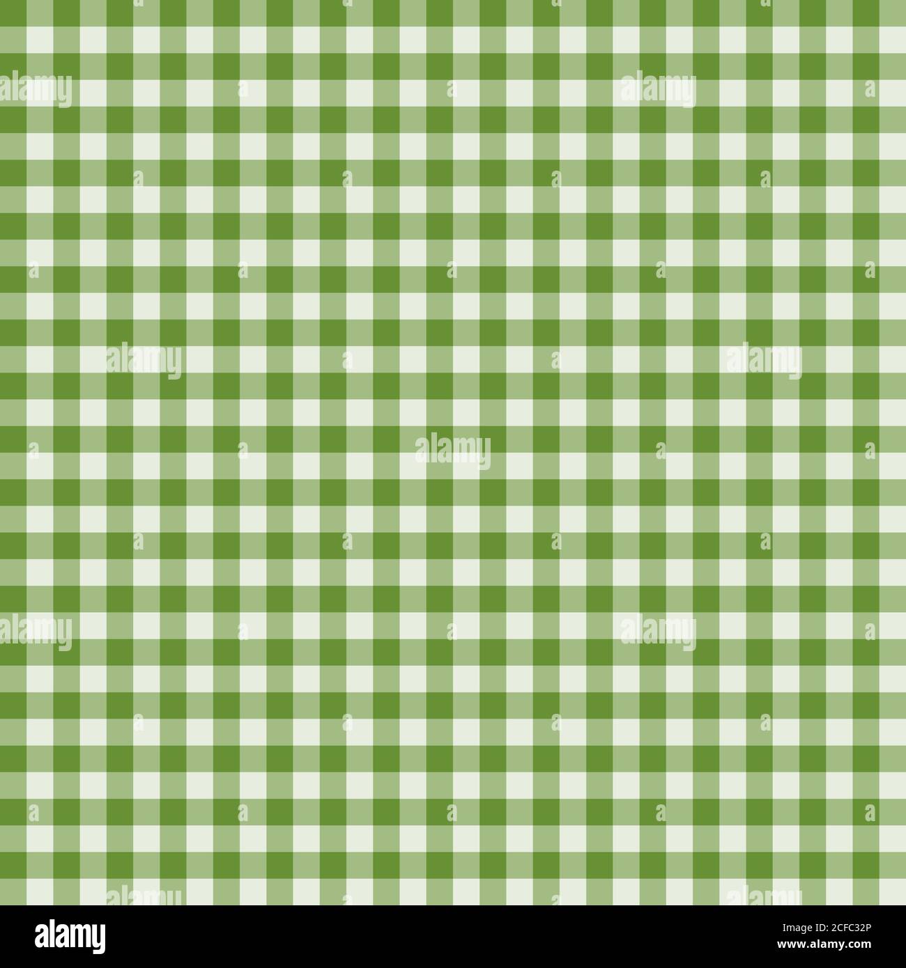 Traditional Gingham pattern in green color. Seamless checkered vector ...