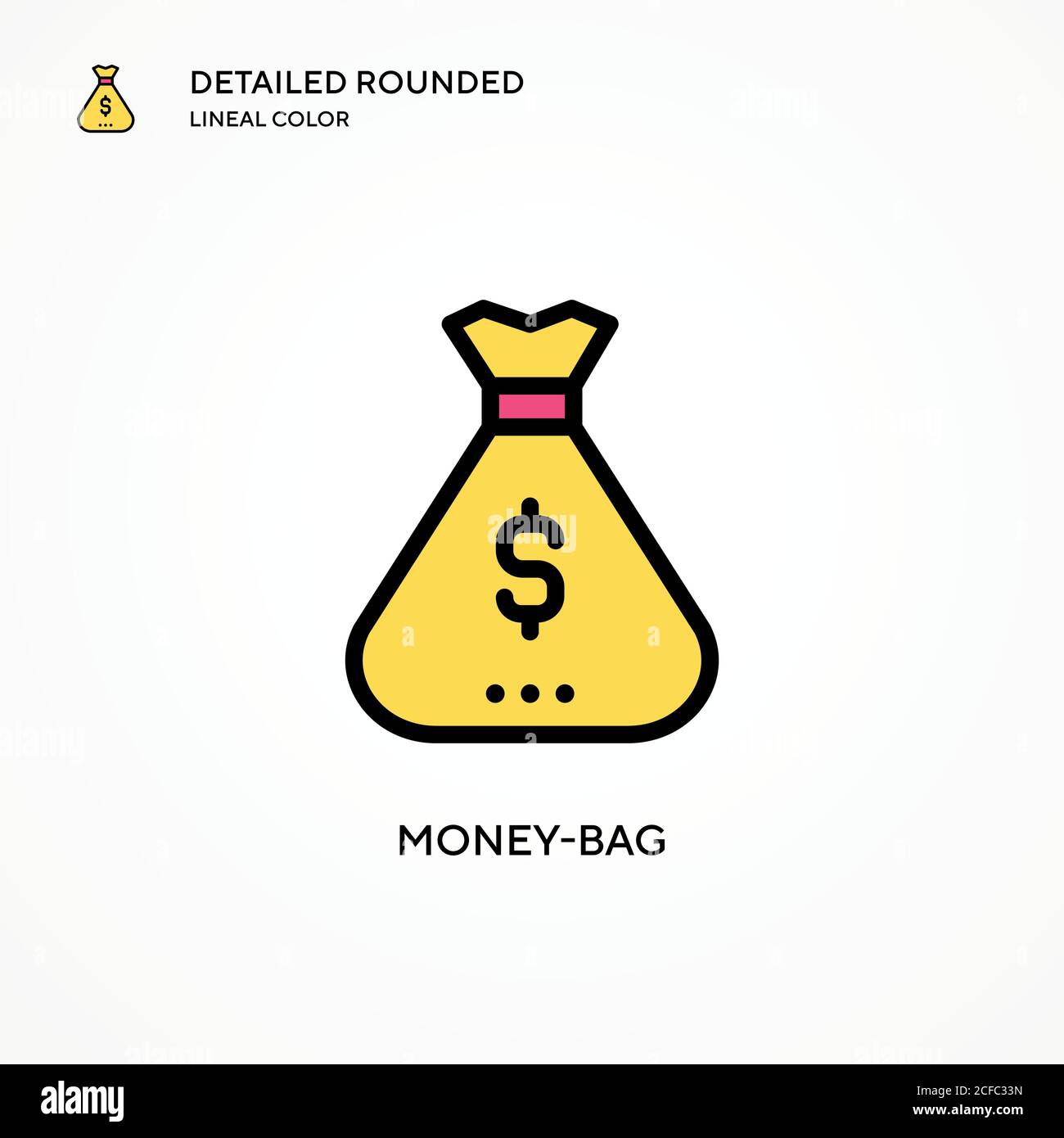 Money-bag vector icon. Modern vector illustration concepts. Easy to ...