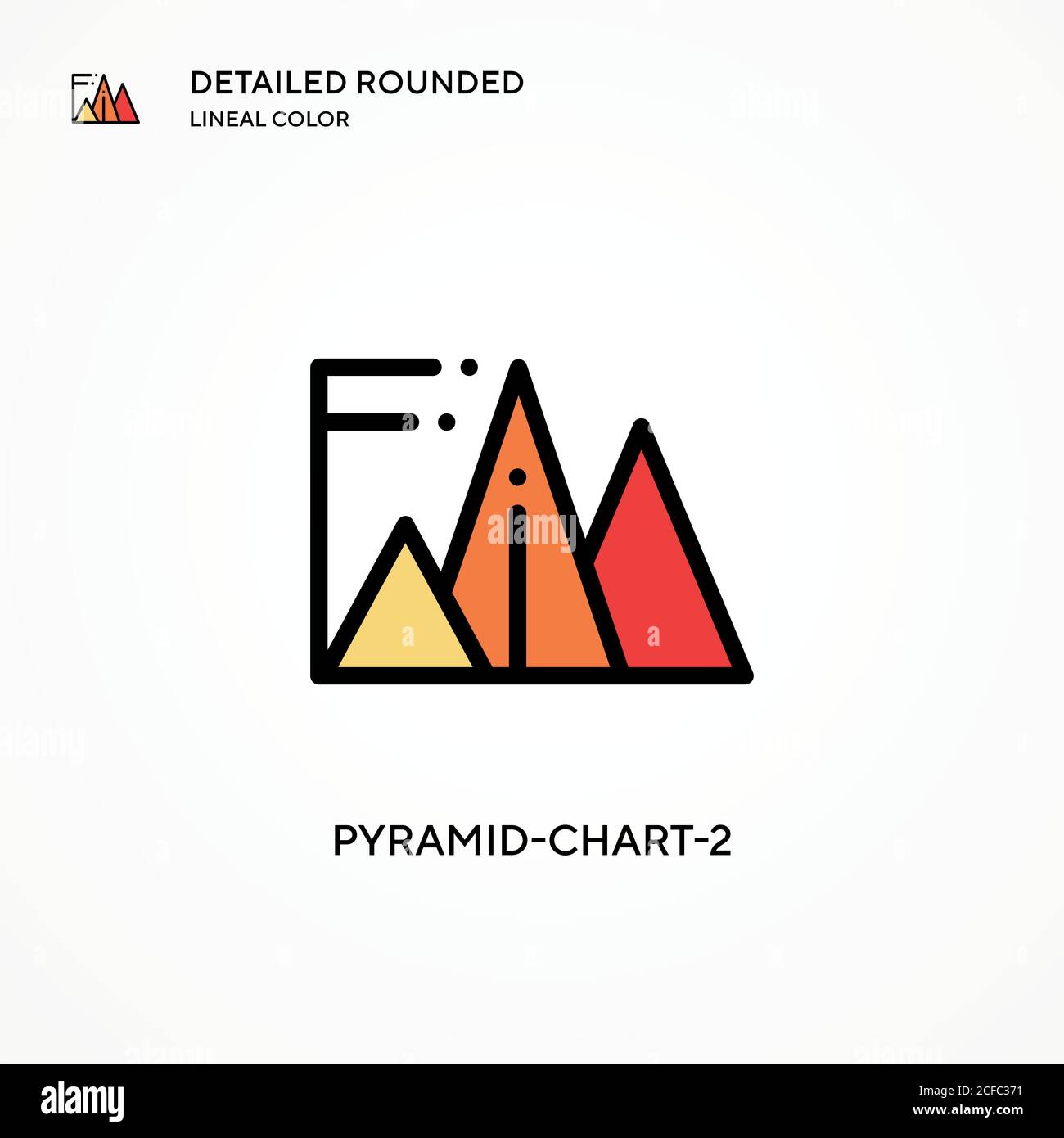 Pyramid-chart-2 vector icon. Modern vector illustration concepts. Easy ...