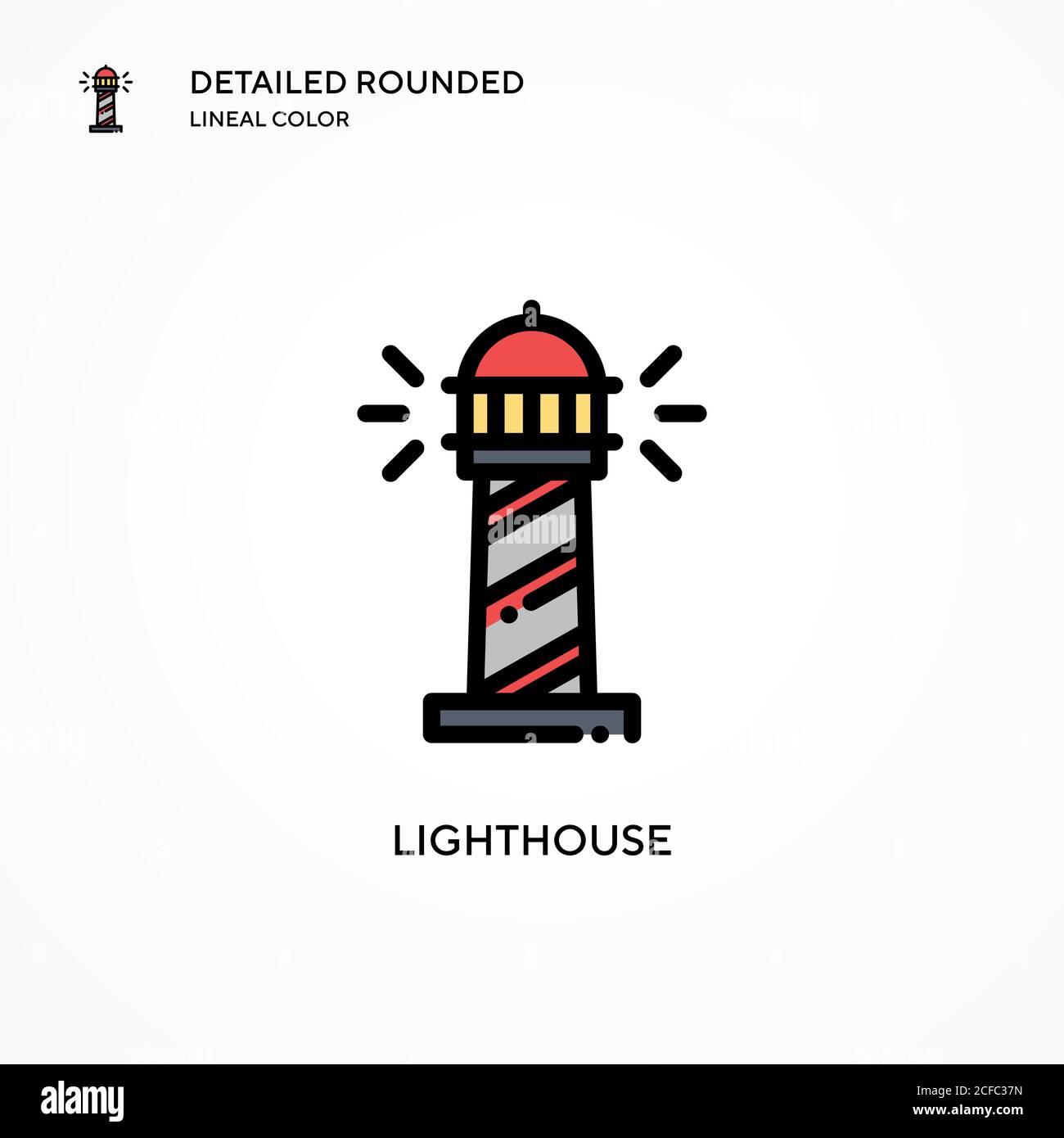 Lighthouse vector icon. Modern vector illustration concepts. Easy to ...