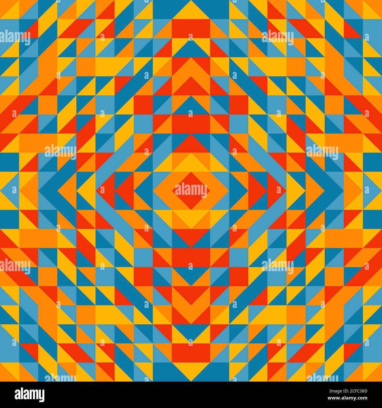 Abstract triangles geometric pattern. Random colored swatches. Seamless ...