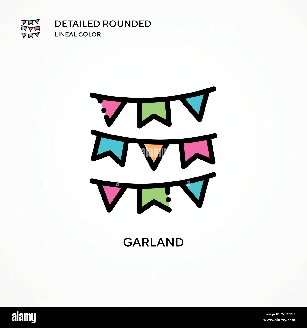 Garland vector icon. Modern vector illustration concepts. Easy to edit ...