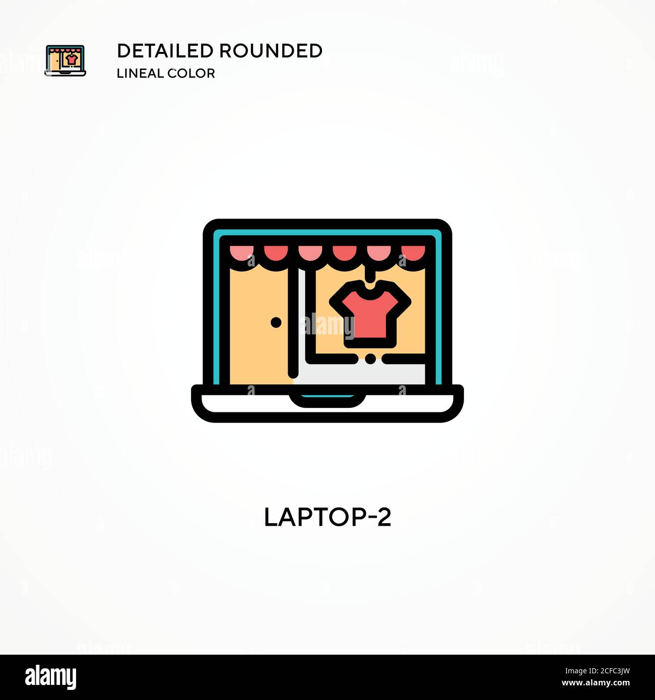 Laptop-2 vector icon. Modern vector illustration concepts. Easy to edit ...