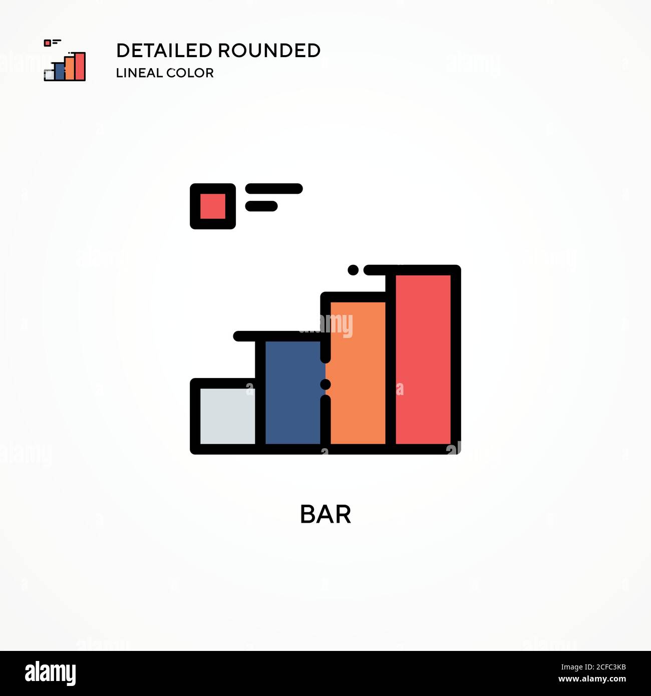 Bar vector icon. Modern vector illustration concepts. Easy to edit and ...