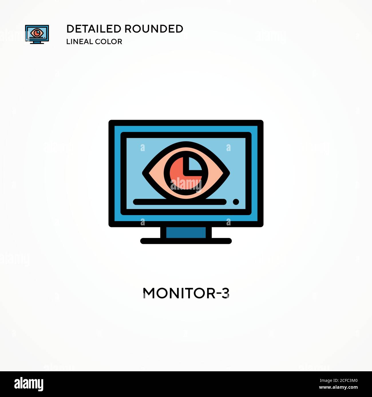 Monitor-3 vector icon. Modern vector illustration concepts. Easy to ...