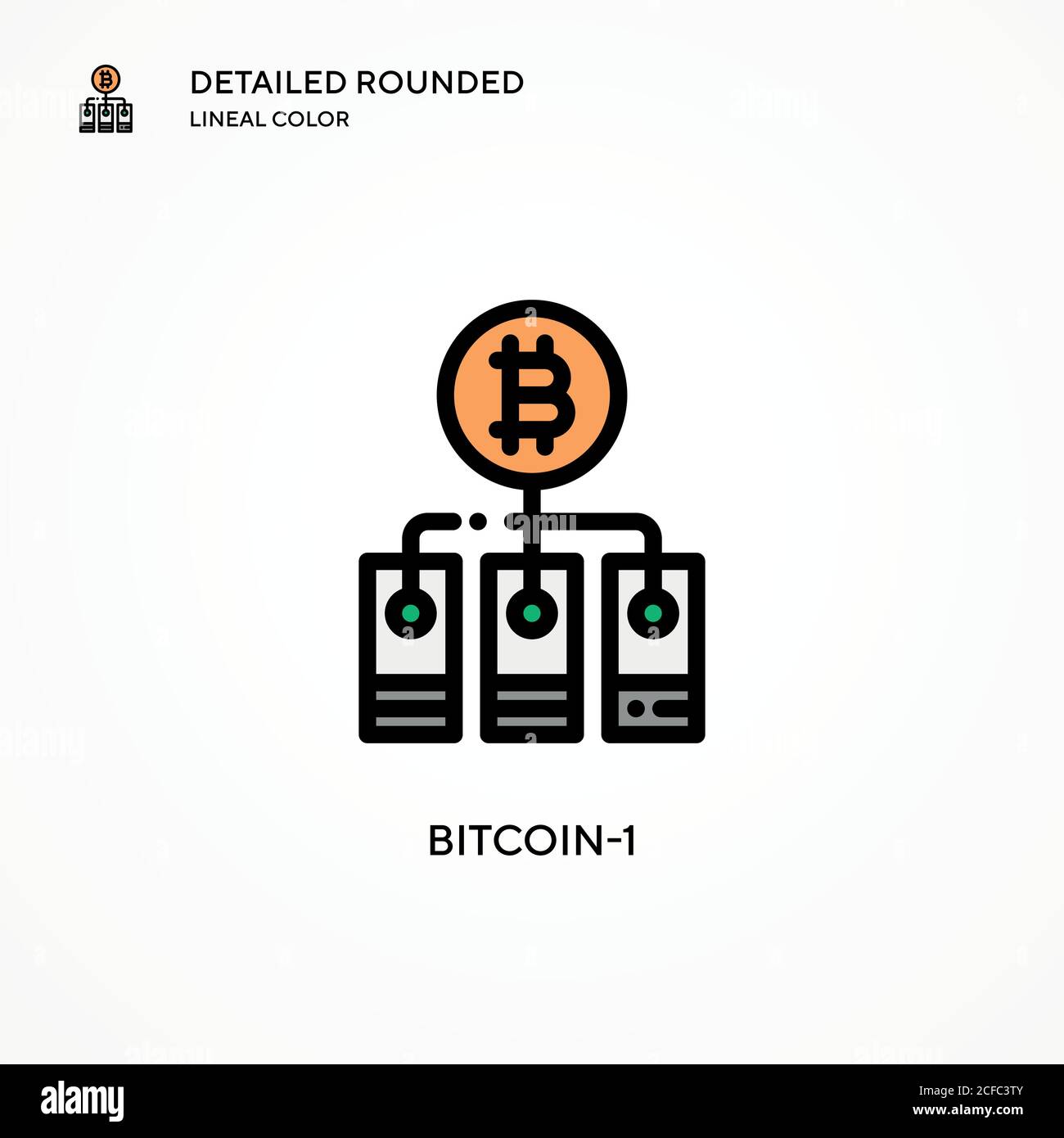 Bitcoin-1 vector icon. Modern vector illustration concepts. Easy to ...