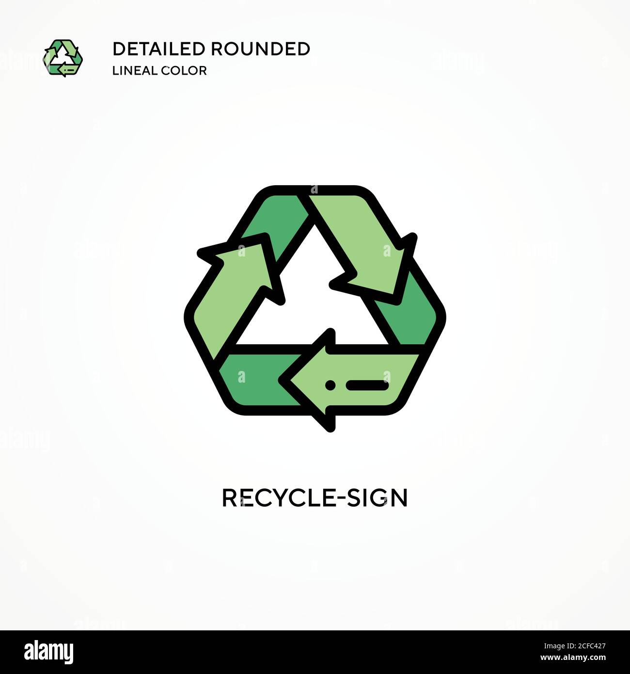Recycle-sign vector icon. Modern vector illustration concepts. Easy to ...