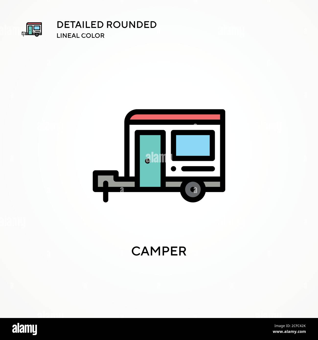 Camper vector icon. Modern vector illustration concepts. Easy to edit ...