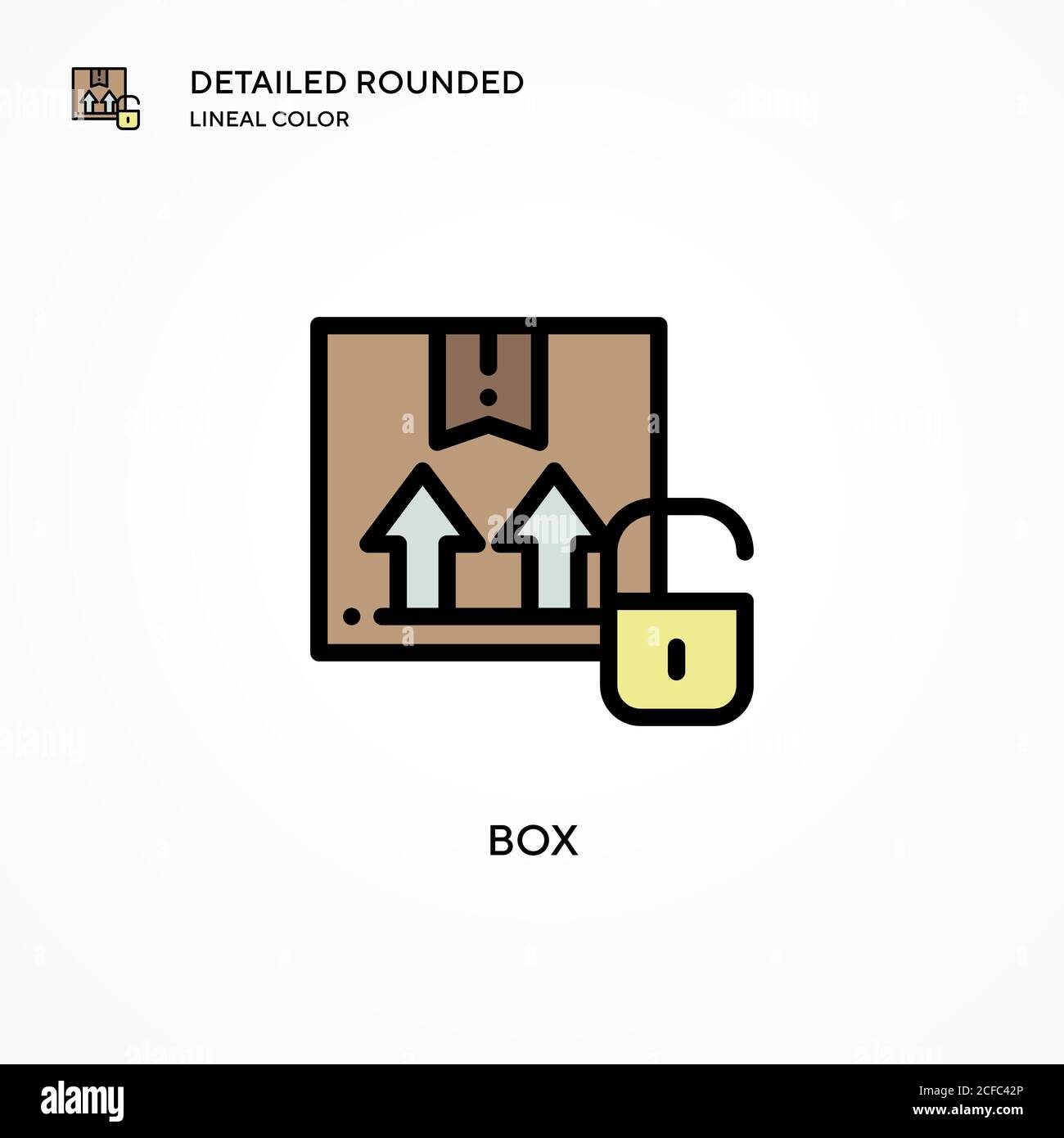 Box vector icon. Modern vector illustration concepts. Easy to edit and ...