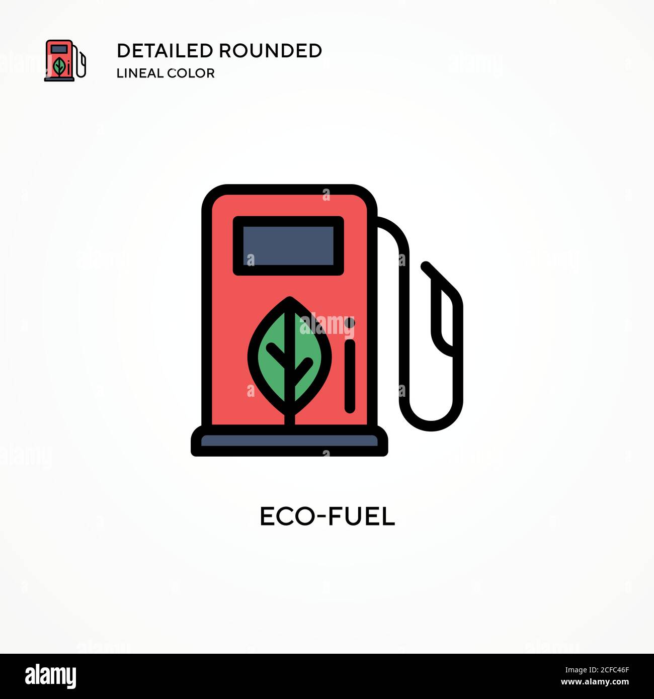Eco-fuel vector icon. Modern vector illustration concepts. Easy to edit and customize Stock ...