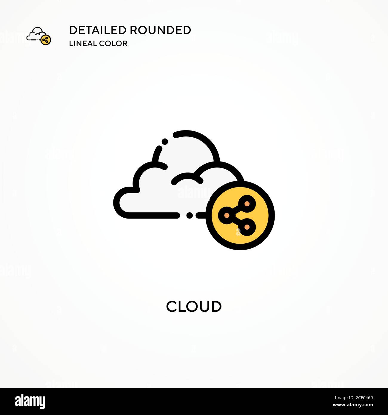 Cloud vector icon. Modern vector illustration concepts. Easy to edit ...