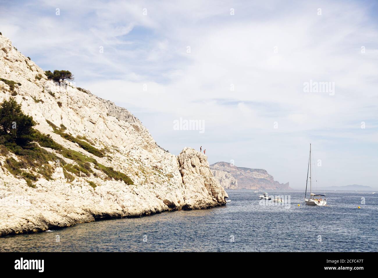 Limestone rocks boat sailing hi-res stock photography and images - Alamy