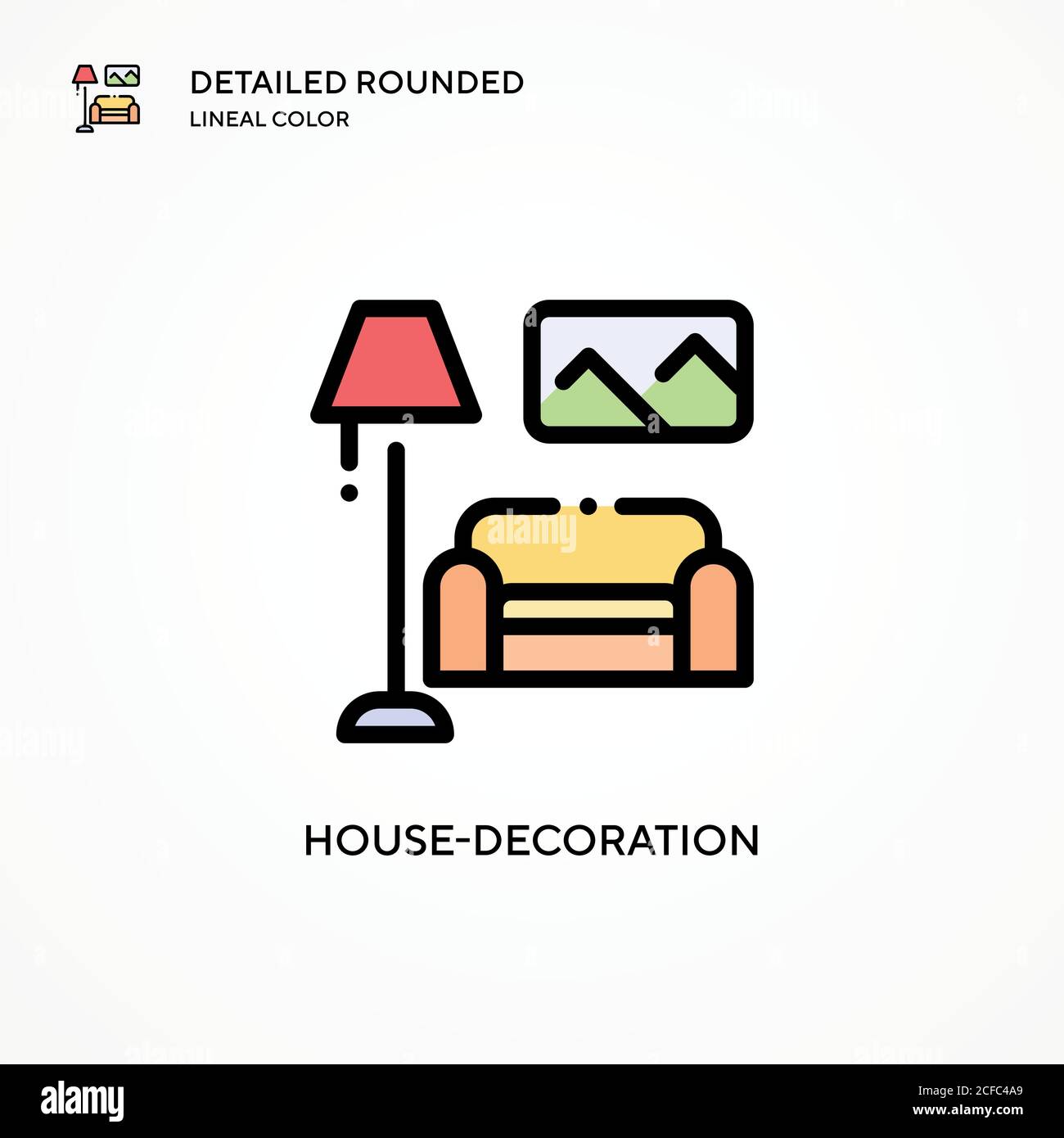 House-decoration vector icon. Modern vector illustration concepts. Easy ...