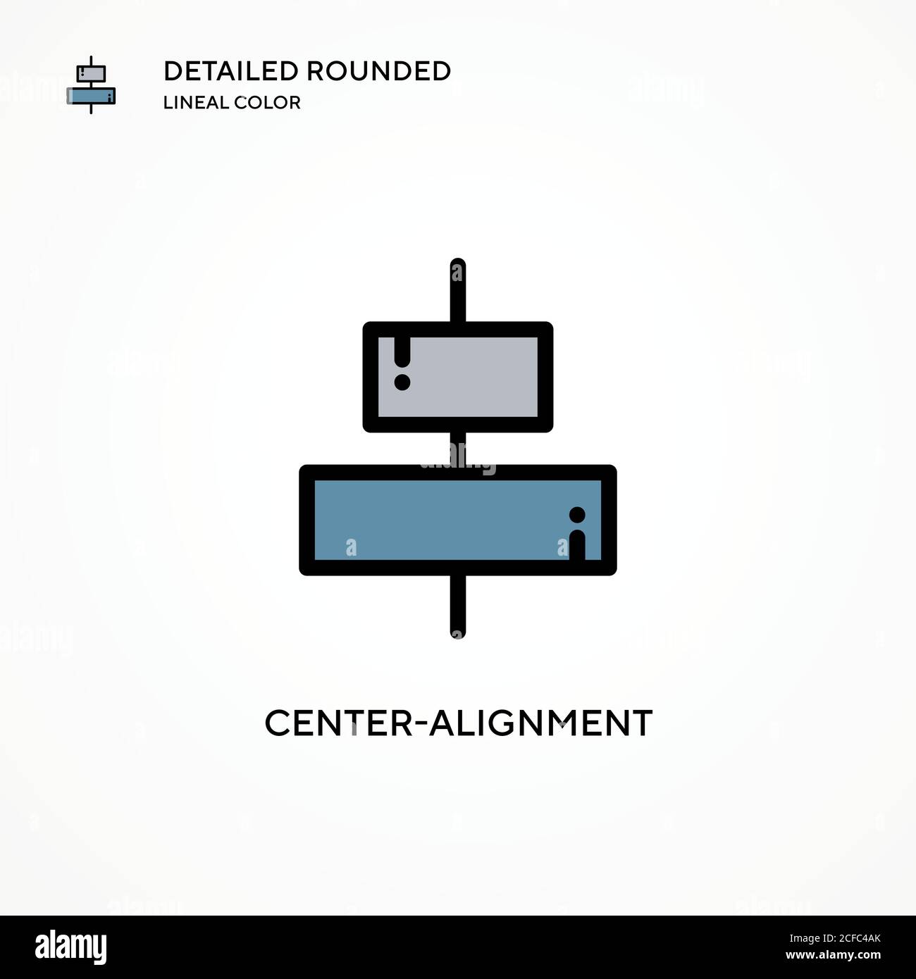 Center-alignment vector icon. Modern vector illustration concepts. Easy ...