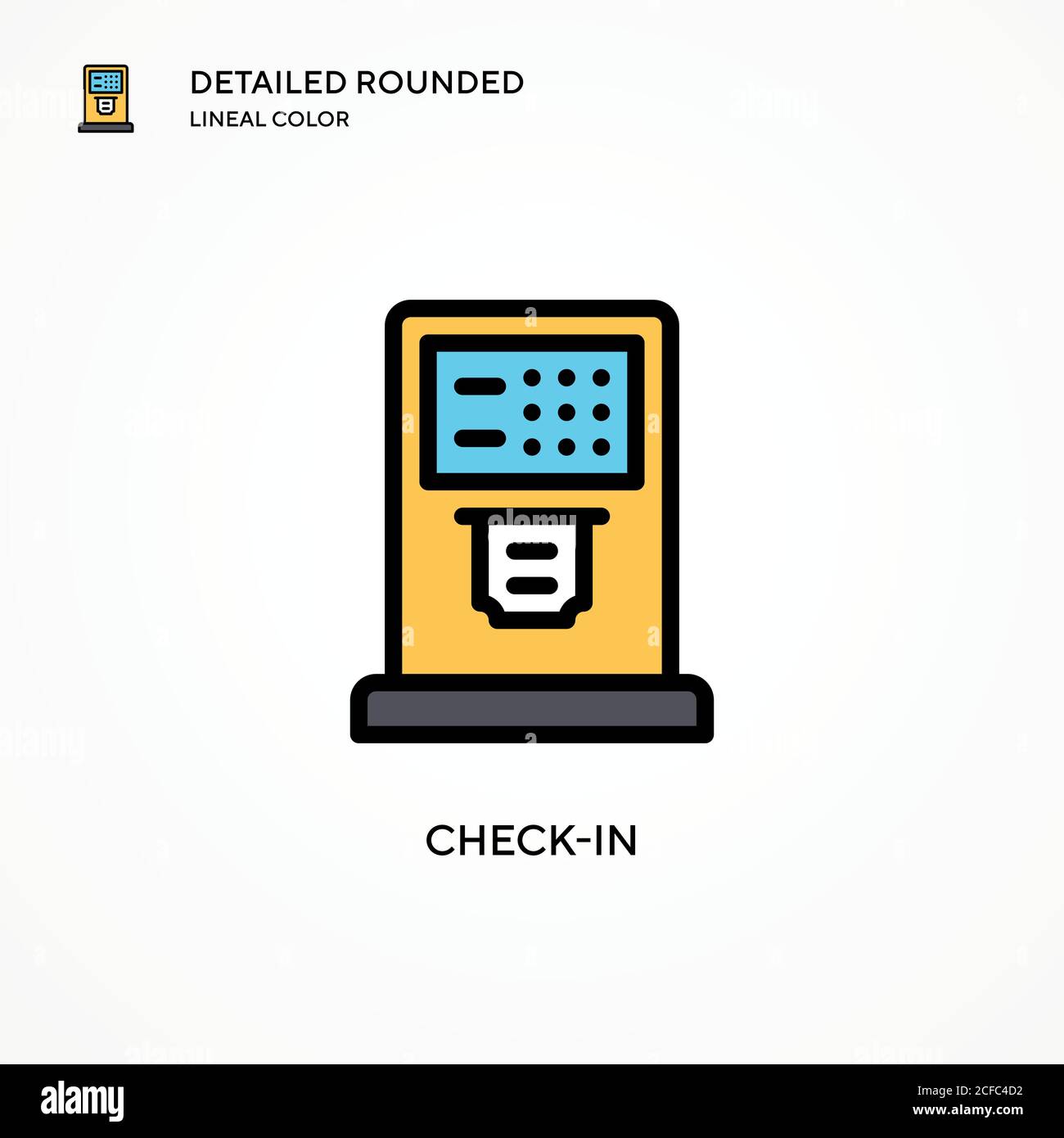Check-in vector icon. Modern vector illustration concepts. Easy to edit ...