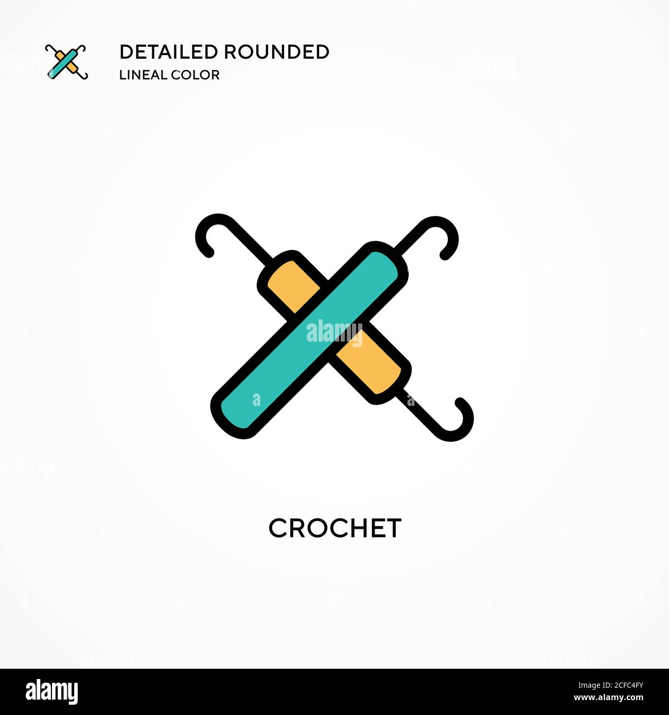 Crochet vector icon. Modern vector illustration concepts. Easy to edit ...