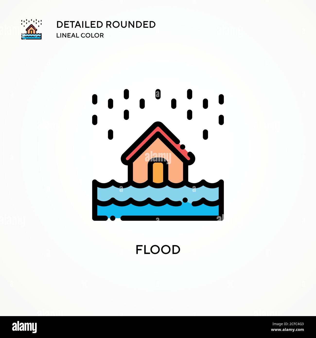 Flood vector icon. Modern vector illustration concepts. Easy to edit ...
