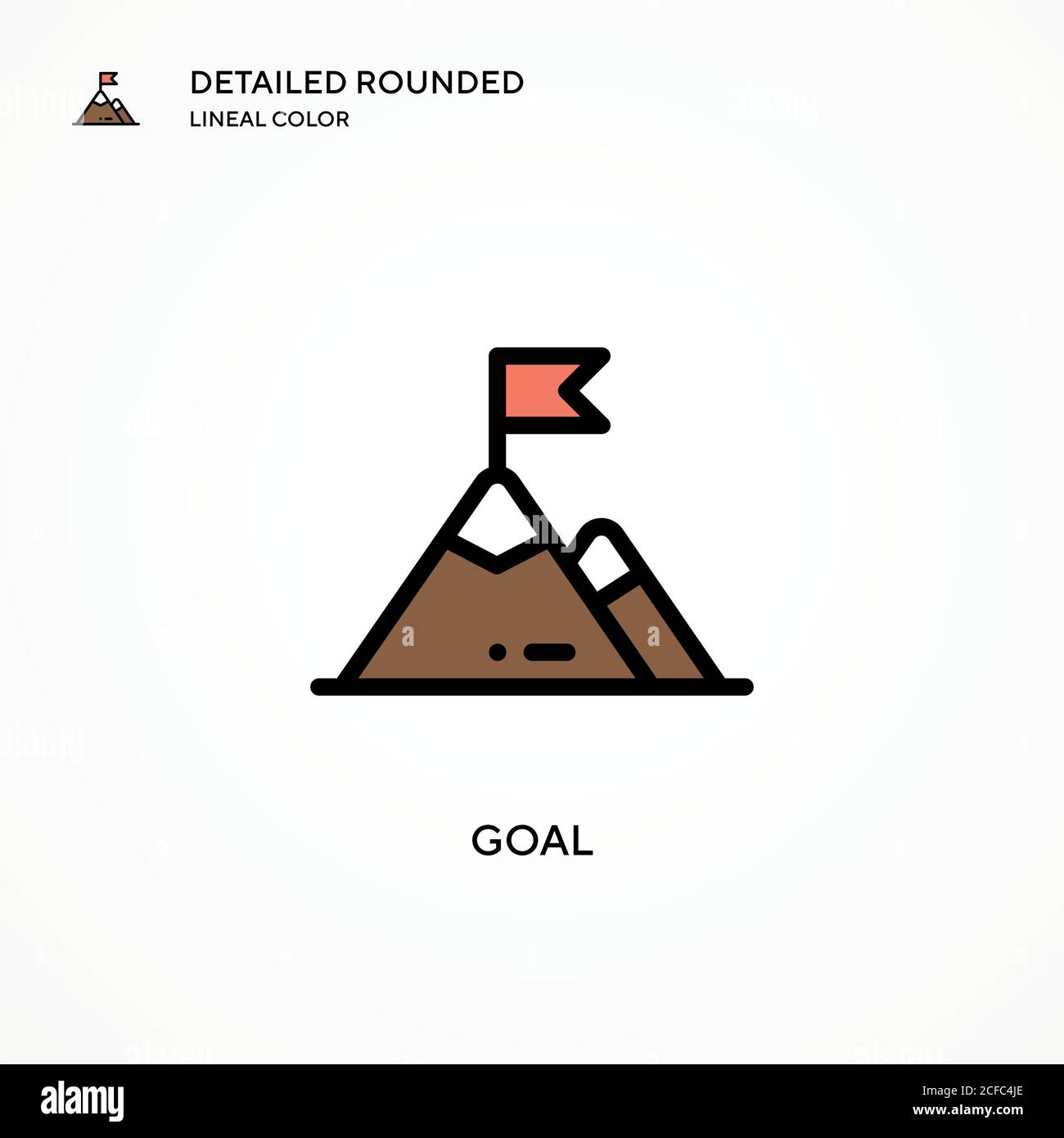 Goal vector icon. Modern vector illustration concepts. Easy to edit and ...
