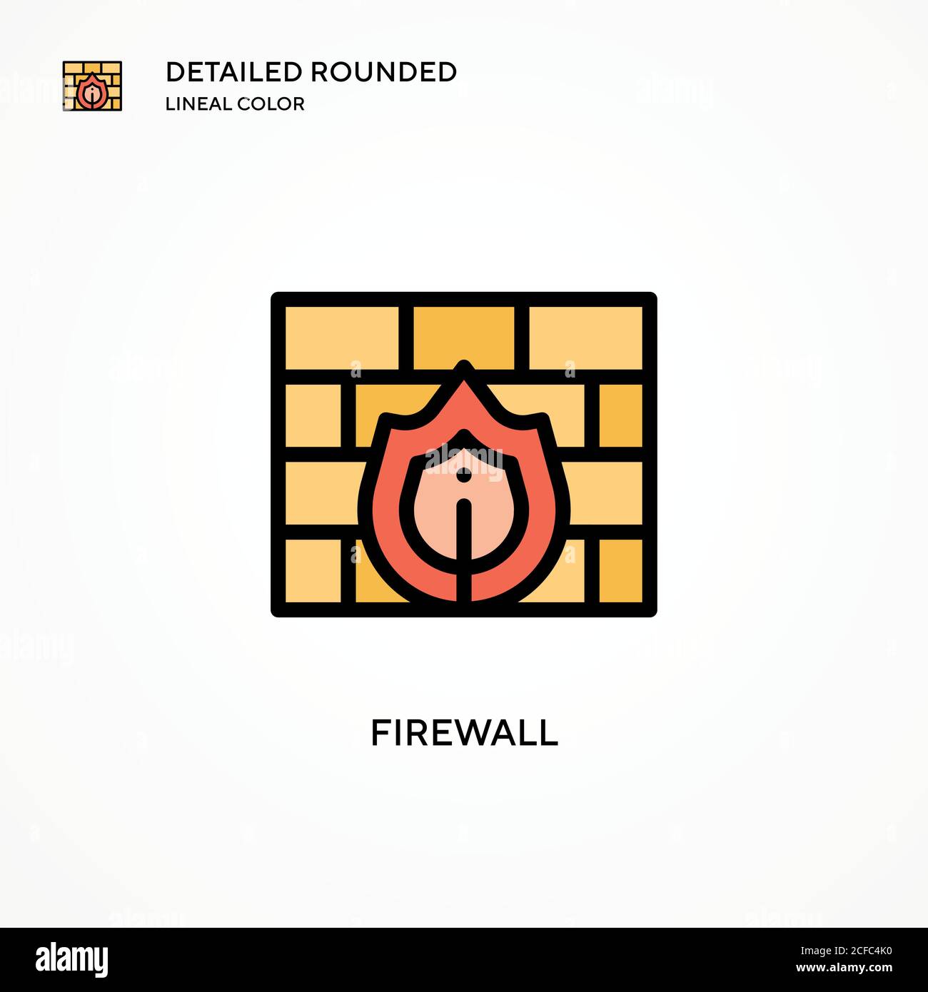 Firewall vector icon. Modern vector illustration concepts. Easy to edit ...