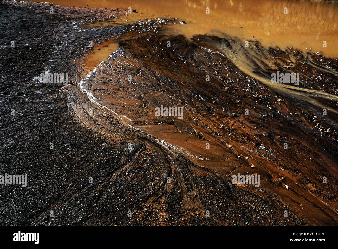 Puddle ground top view hi-res stock photography and images - Alamy