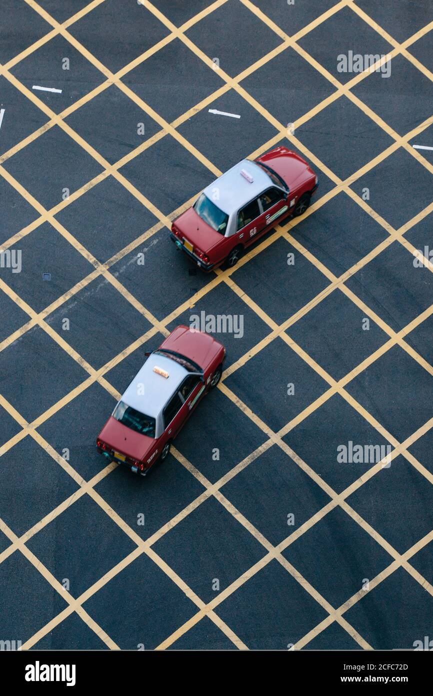Box junction and red car hi-res stock photography and images - Alamy