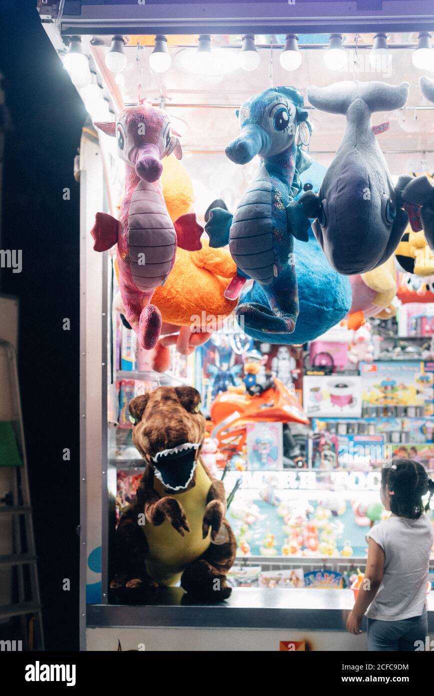 Toys on stall on fairground Stock Photo - Alamy