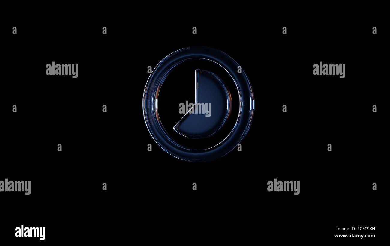 3d rendering glass symbol of camera lens isolated on black background ...