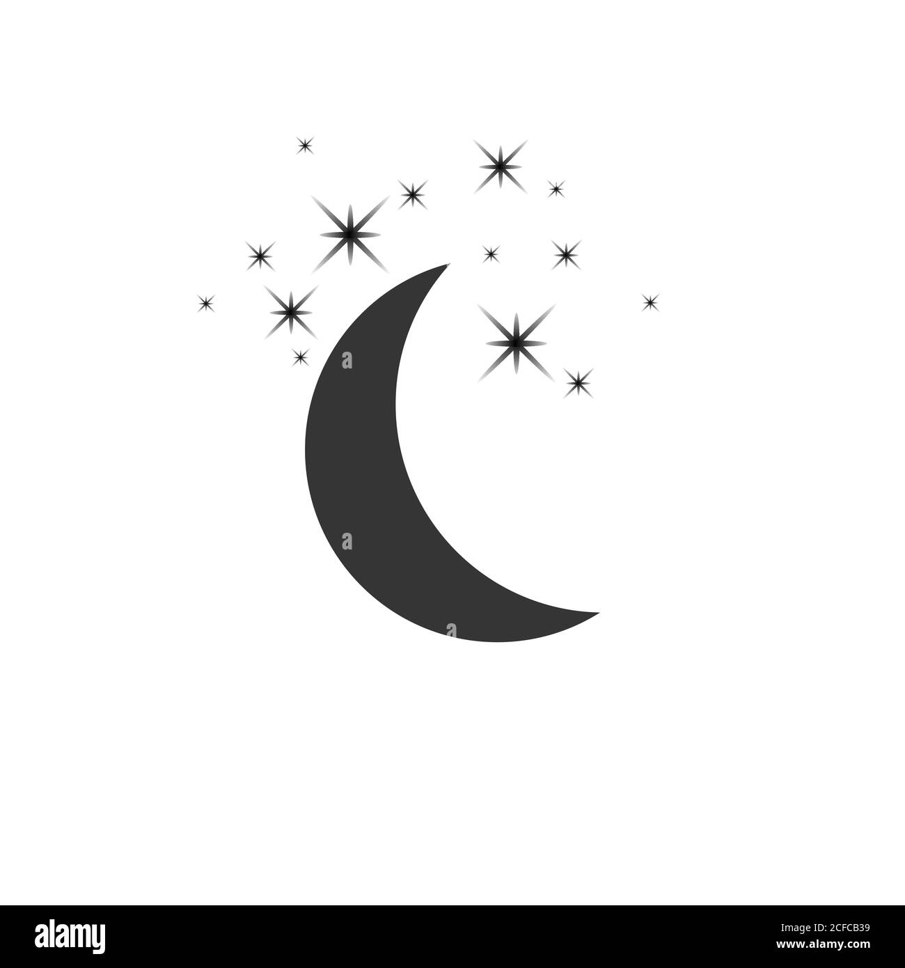 Moon and stars, vector illustration Stock Vector Image & Art - Alamy
