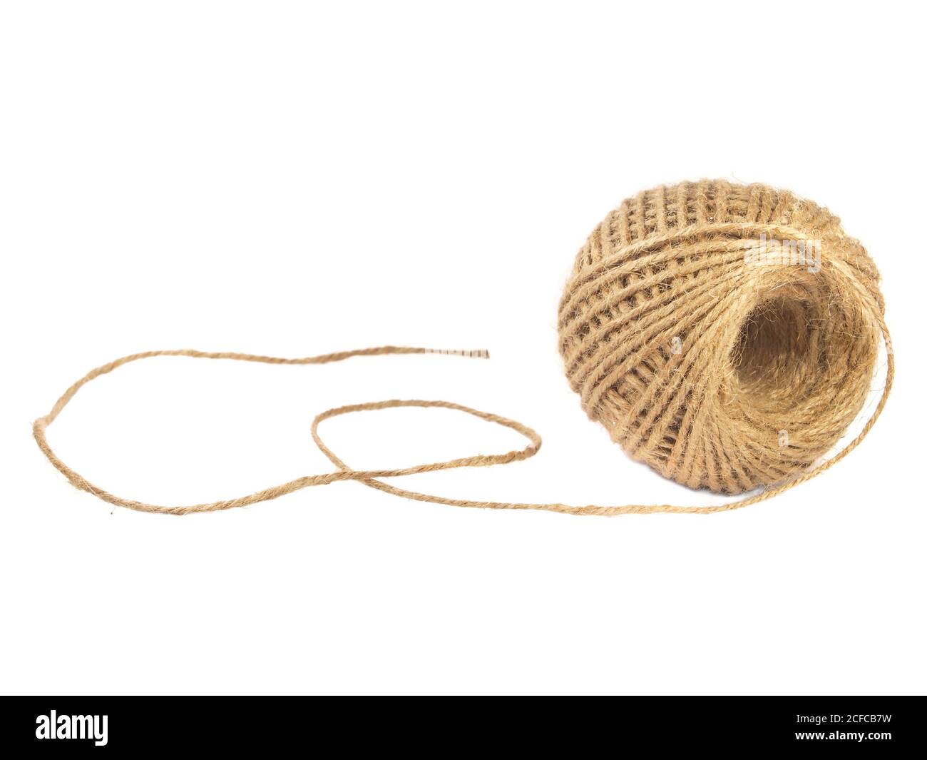 Ball of hemp rope isolated on white Stock Photo - Alamy