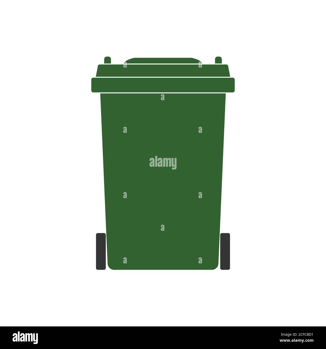 Green trash bin, vector illustration Stock Vector Image & Art - Alamy