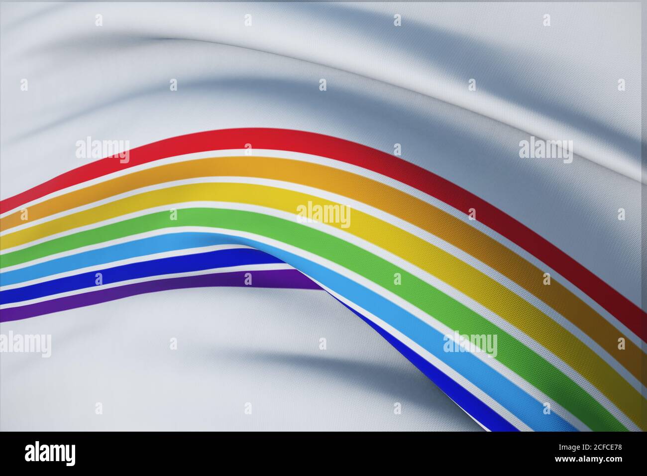Flag of the Jewish Autonomous Oblast. 3D illustration close-up flag ...