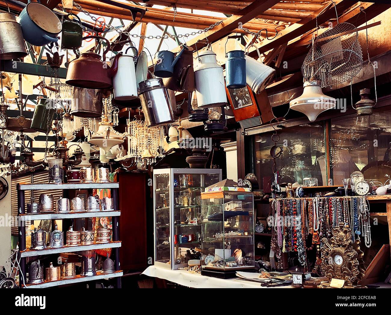 Retro showroom with old things for hunting Stock Photo - Alamy