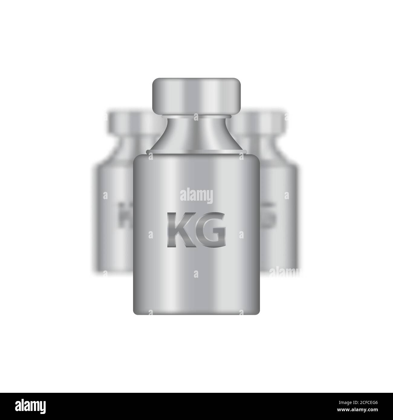 Kg weight mass golden metal realistic vector Stock Vector Image & Art ...