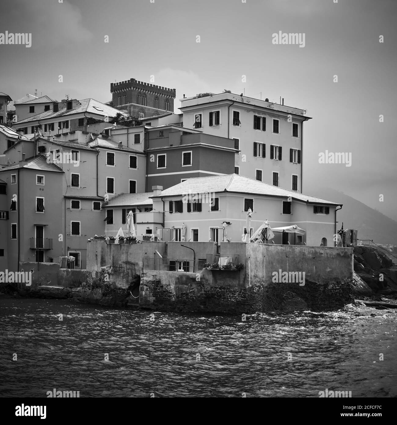 Old town genoa Black and White Stock Photos & Images - Alamy