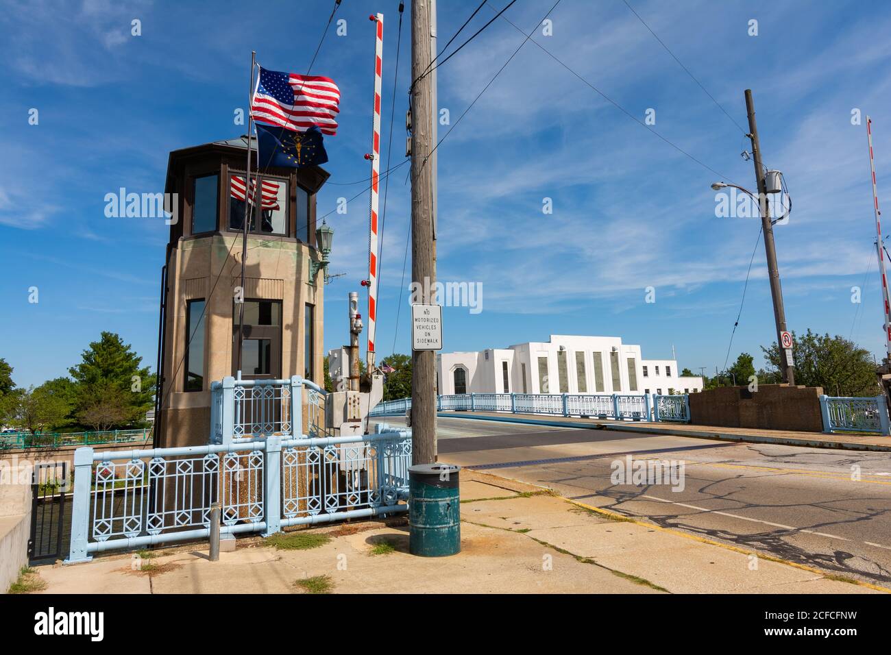 The Michigan City Drawbridge on a beautiful Summer morning. Michigan ...