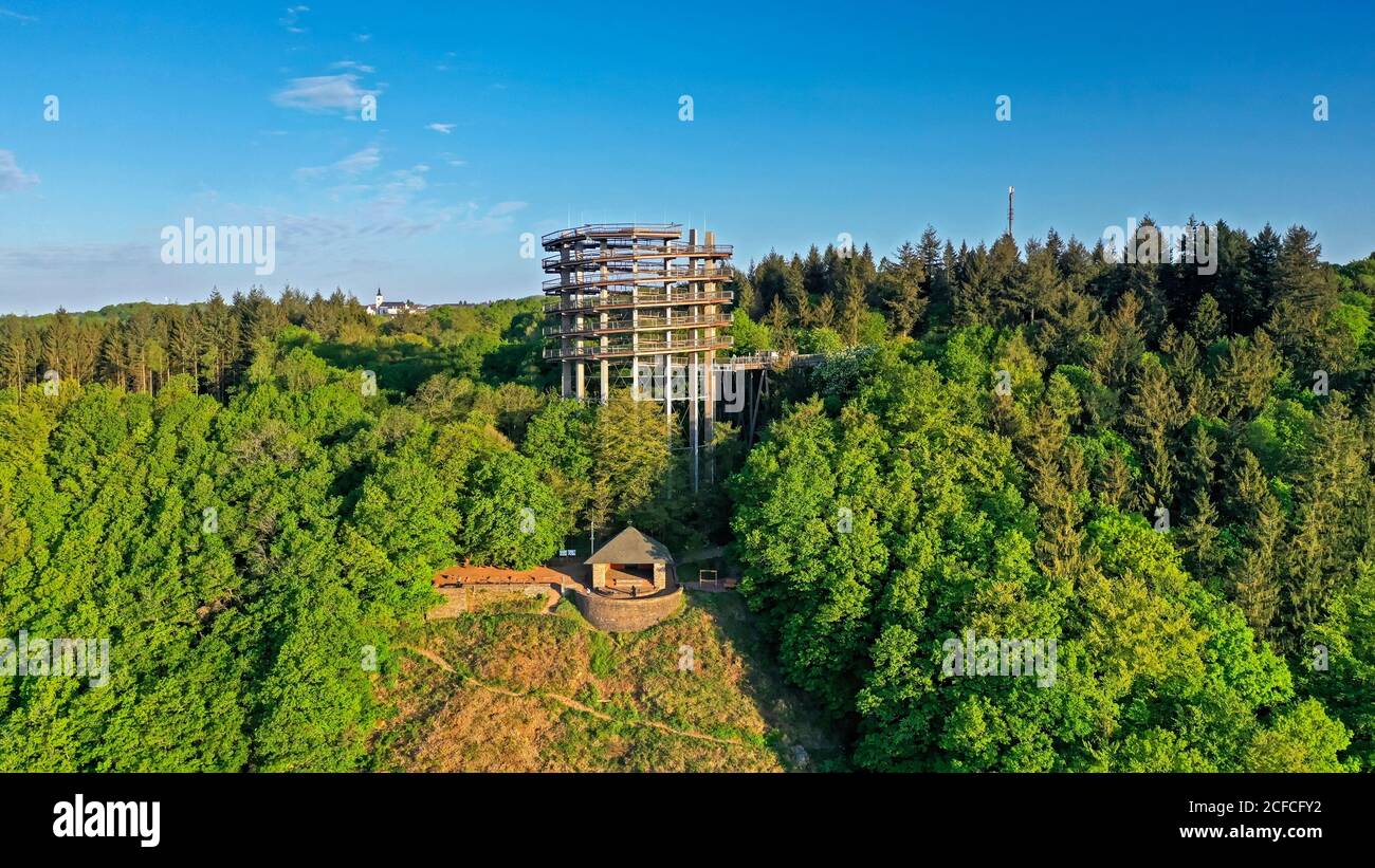 Saarschleife tree top path hi-res stock photography and images - Alamy