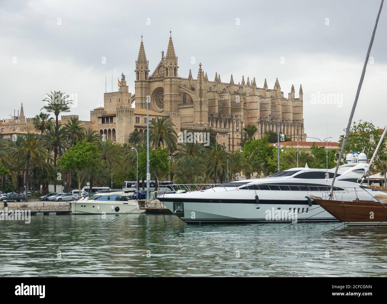 Cathedral Basilica Santa Maria of Palma de Mallorca views from the Real ...